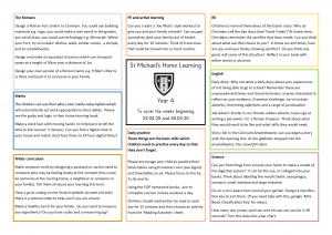 Year 4 – Home Learning - St Michael’s School Aldbourne
