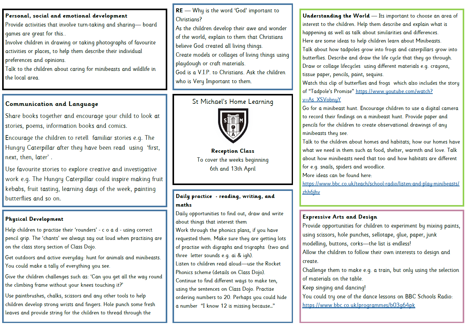 Year 6 – Home Learning – St Michael’s School Aldbourne