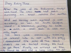 Shackleton’s Diary by Oak Class. – St Michael’s School Aldbourne