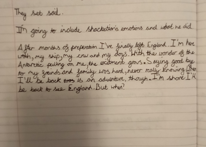 Shackleton s Diary By Oak Class St Michael s School Aldbourne